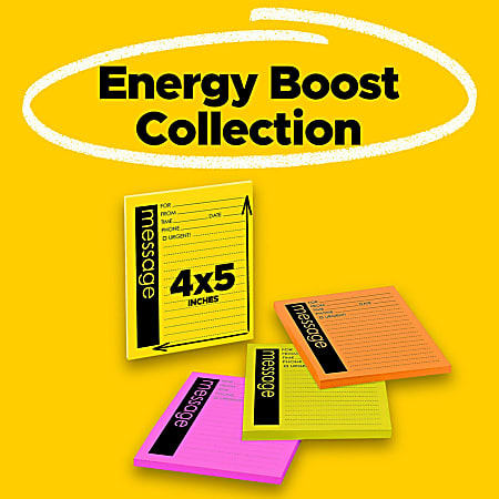 Post it Super Sticky Notes 50 NotesPad 4 Pads 4 in x 5 in 2x the ...