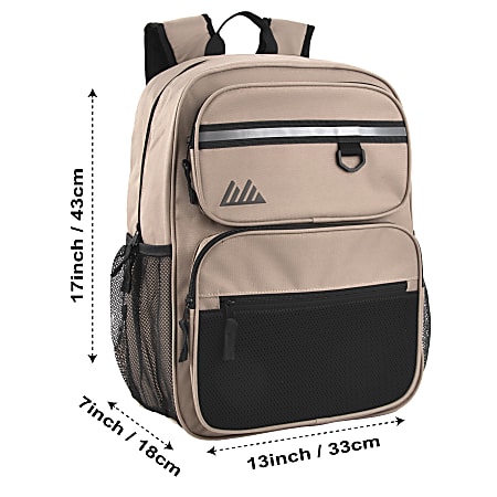 Summit Ridge Reflective Backpacks BlackBlueRedGrayTan Pack Of 24 ...