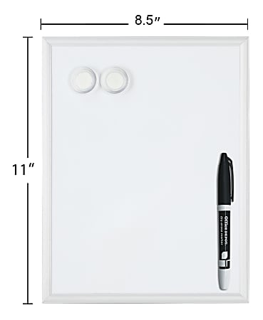 Office Depot Brand Mini Magnetic Dry Erase Whiteboard 8 12 x 11 ...