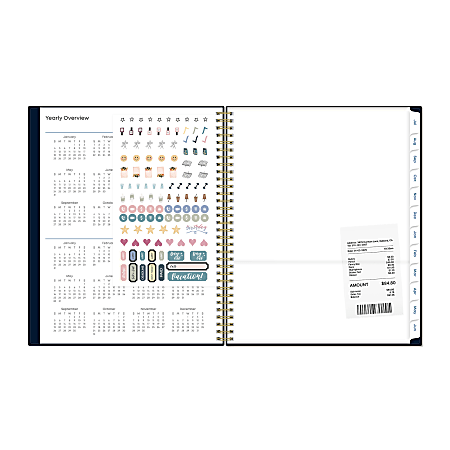 Teacher Lesson Planner BS Solid Navy PP 8.5x11 AY26 27 - Office Depot