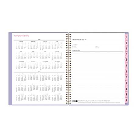 2025 2026 Blue Sky Travel Write Draw Lima FlowersSolid Lavender ...