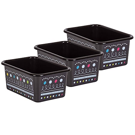 Teacher Created Resources Small Plastic Storage Bins 5 H x 11 38 W x 7 ...