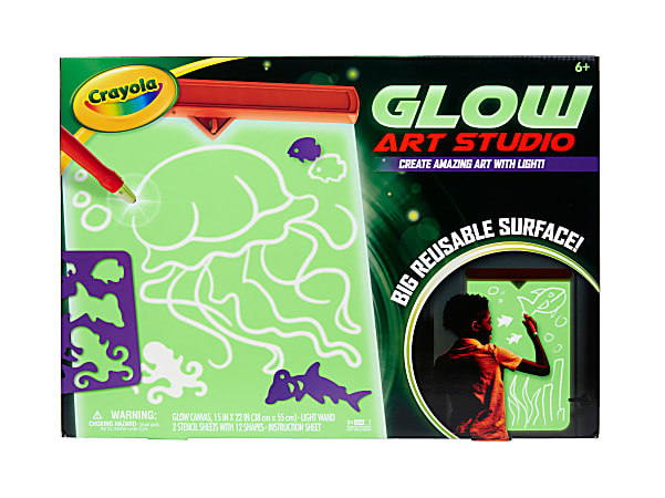 Crayola Glow Art Studio Glow in the Dark Studio for Kids - Office Depot