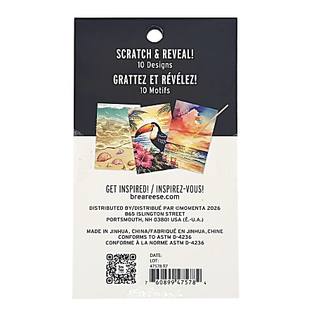 Brea Reese Mini Scratch Art Pad Set Beach 3 12 x 5 12 Total Qty 1 ...