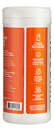 WHOOSH Screen Shine Wipes Container Of 70 Wipes - Office Depot