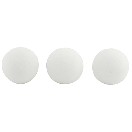 Hygloss Craft Foam Balls 2 Inch White Pack Of 100 - Office Depot