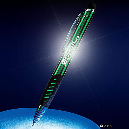 Custom Promotional Light Up Stylus Twist Pen Medium Point - Office Depot
