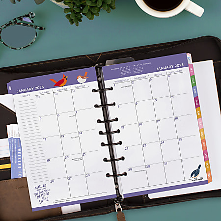 2025 AT A GLANCE Kathy Davis Monthly Planner Refill Desk Size January ...