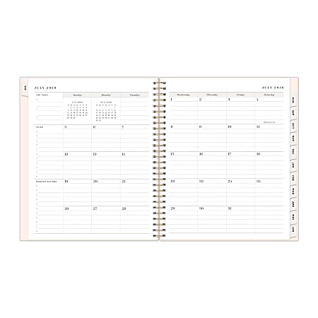 Boutique Planner DD Middleton Linen XL 8x10 AY26 27 Monthly - Office Depot