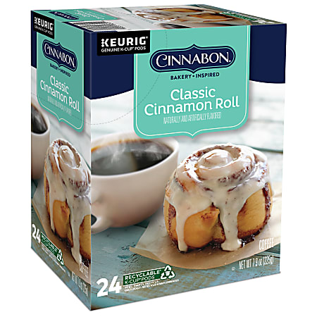 Cinnabon Classic Cinnamon Roll Keurig Single Serve K Cup Pods Light ...
