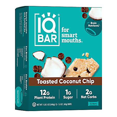 IQ BAR Toasted Coconut Bars 24 1.6 oz - Office Depot