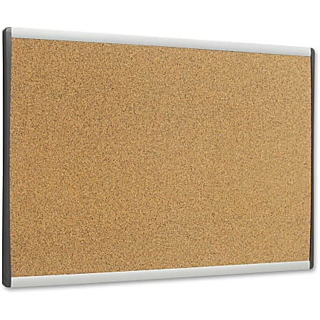 Quartet ARC Colored Cubicle Cork Bulletin Board 30 x 18 Aluminum Frame ...