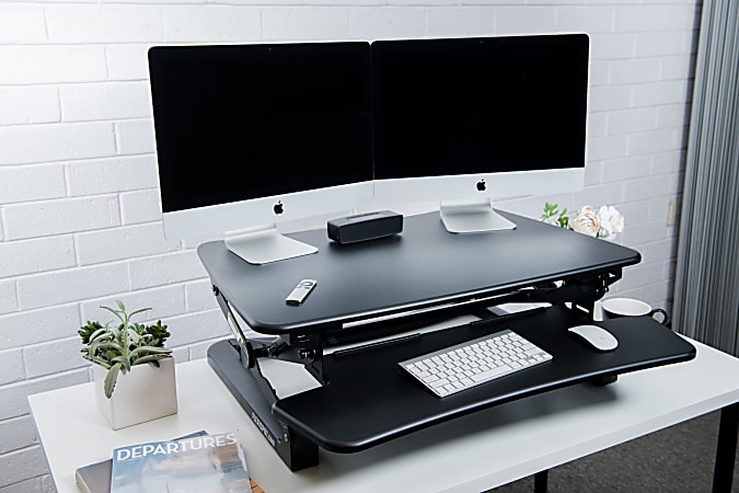 FlexiSpot M2 Height Adjustable Standing Desk Riser With Removable ...