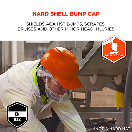 Ergodyne Skullerz 8952 Hard Shell Bump Cap Orange - Office Depot