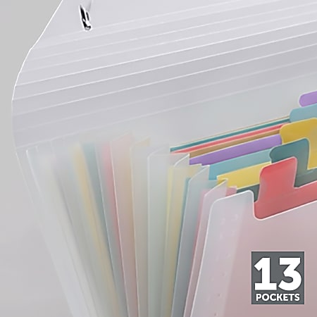 Office Depot Brand 13 Pocket Stand Up Expanding File Check Size ...