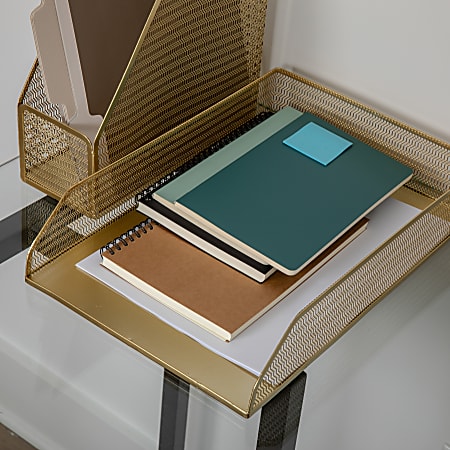 Martha Stewart Ryder Mesh Metal Paper Letter Inbox Tray Desktop ...