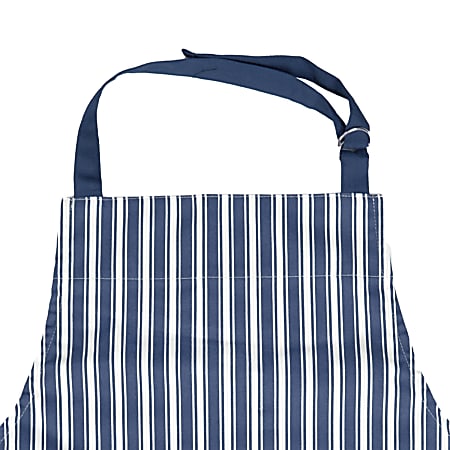 Better Houseware Adjustable Striped Apron Blue - Office Depot