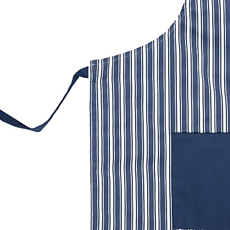 Better Houseware Adjustable Striped Apron Blue - Office Depot