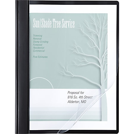 ACCO Poly Clear Front Report Cover 8 12 x 11 12 Folder Capacity ...