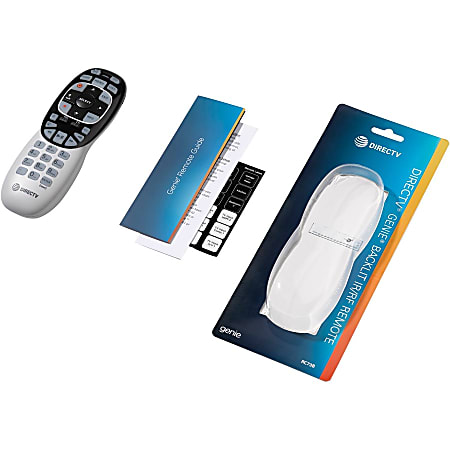 DIRECTV Universal Remote Control For Receiver TV Sound Bar Speaker Satellite Box Infrared 53 ft Operating DistanceAlkaline Black White 1 Pack ODP Business Solutions