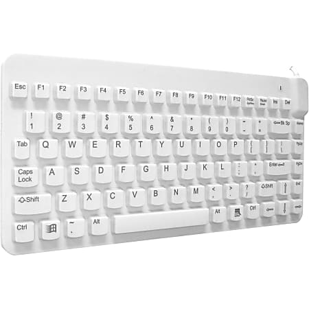 Man Machine Premium Waterproof Disinfectable Silent 12 Keyboard Cable ...