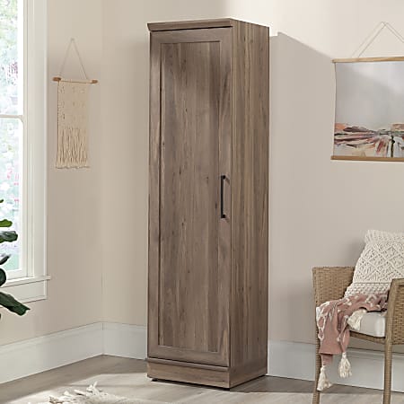 Sauder HomePlus 19 W Single Door Pantry Salt Oak Office Depot