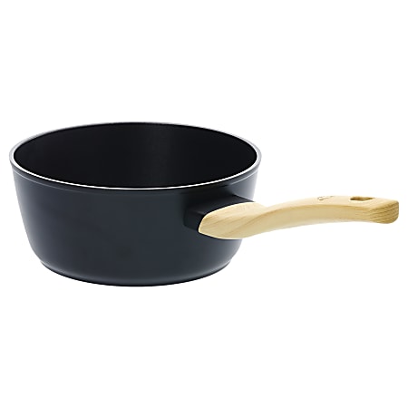 MasterChef Aluminum Nonstick Sauce Pan With Tempered Glass Lid And Soft ...