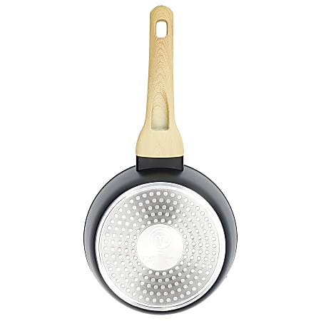 MasterChef Aluminum Nonstick Sauce Pan With Tempered Glass Lid And Soft ...