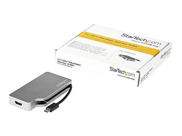 StarTech.com USB C Multiport Video Adapter 4 in 1 Travel AV Adapter ...