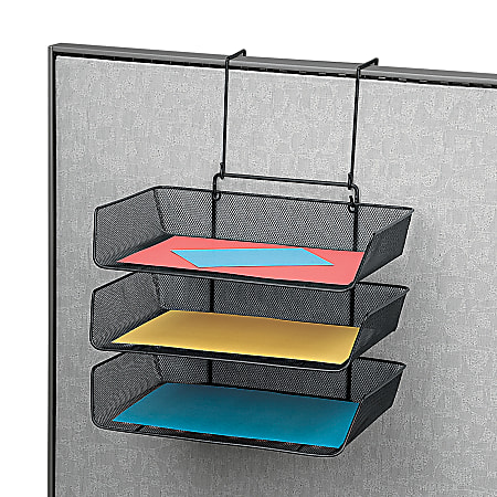 Fellowes Partitions Additions Triple Tray Black - ODP Business Solutions