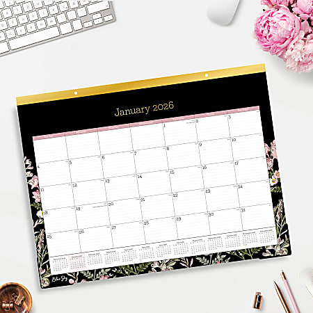 2026 Blue Sky Monthly Desk Pad Calendar 17 x 22 Mimi Pink January To ...