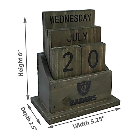 Imperial NFL Wood Block Calendar Las Vegas Raiders - Office Depot
