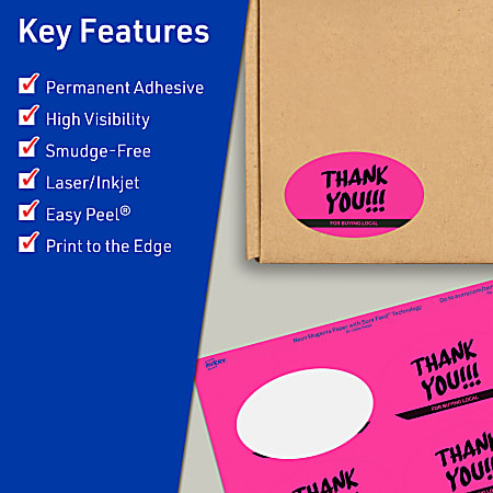 Avery Print To The Edge Labels With Sure Feed Technology And Easy Peel ...