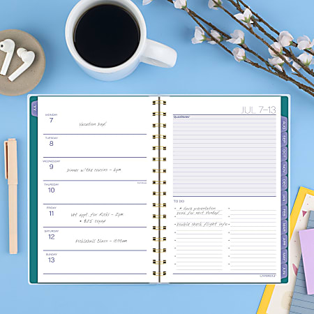 Cambridge Aqueous Academic 2025 2026 Weekly Monthly Planner Small 5 12 ...