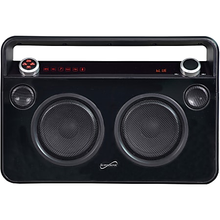 Supersonic 50 W RMS Portable Bluetooth Speaker System Black - Office Depot