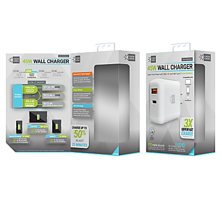 Bytech Case Logic Mobile Charger 45W White CLPDW4104WT - Office Depot