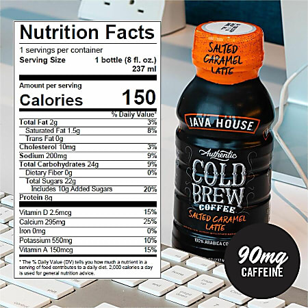 Java House Bottle Authentic Cold Brew Salted Caramel Latte Cold Brewed ...
