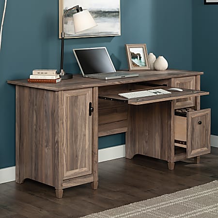 Sauder Edge Water 34 W Computer Desk With Storage Double Pedestal ...