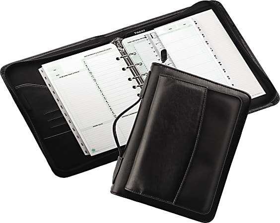 Day Timer Briefcase Simulated Leather Starter Set 5 12 x 8 12 Black ...