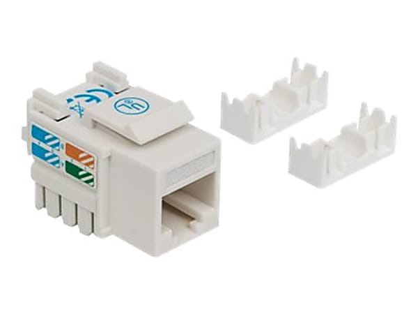 Intellinet Keystone Jack Cat6 UTP Punch down White Modular insert CAT 6 ...
