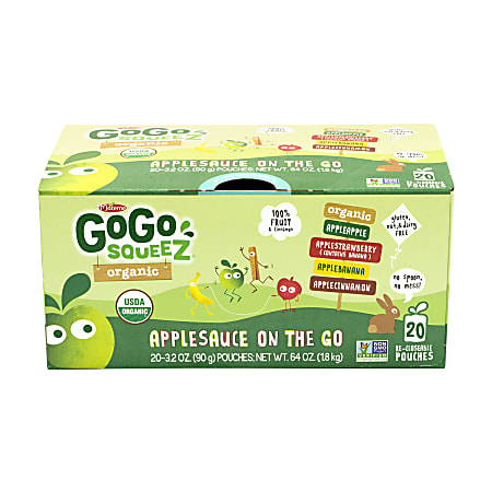 Materne GoGo Squeez Organic Applesauce On The Go Variety Pack 3.2 Oz ...