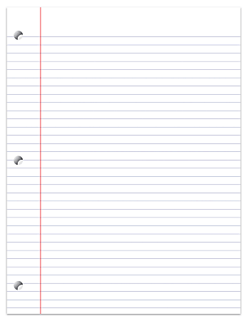 Office Depot Brand Notebook Filler Paper College Ruled 8 x 10 12 White ...