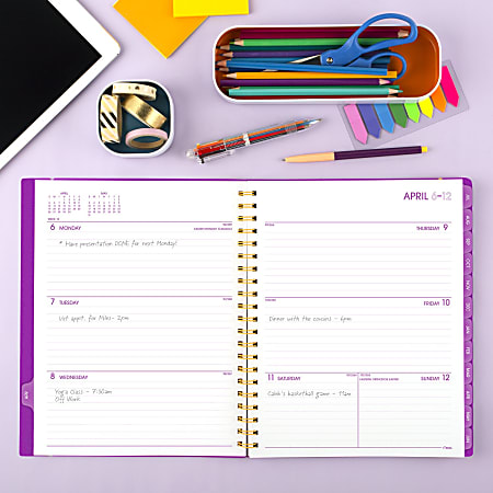 Mead Color Pop Academic 2026 2027 Weekly Monthly Planner Fuchsia Large ...