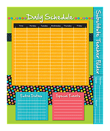 Carson-Dellosa Substitute Teacher Folder, Stylin' Stripes, 9 5/8" x 11 ...