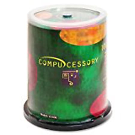 Compucessory CD Recordable Media CD R 52x 700 MB 100 Pack Spindle 120mm 1.33 Hour Maximum ...