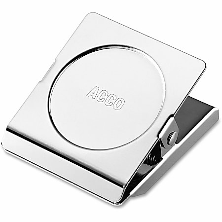 ACCO Square Magnetic Clip 2 14 Silver - ODP Business Solutions