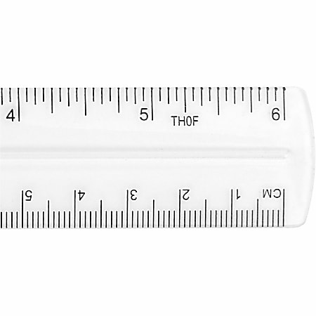 Acme Durable Plastic 6 Clear Ruler - Office Depot