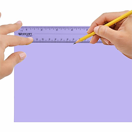 Acme Durable Plastic 6 Clear Ruler - Office Depot