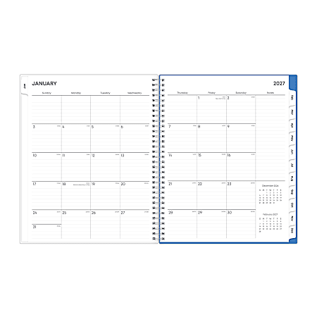 2027 Blue Sky Savoy Cool WeeklyMonthly Planning Calendar 8.5x11 ...