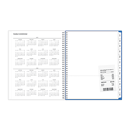 2027 Blue Sky Savoy Cool WeeklyMonthly Planning Calendar 8.5x11 ...